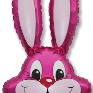 Bunny Balloon Jumbo 35" Rabbit Head Foil Balloons Easter Bunnies Easter ...