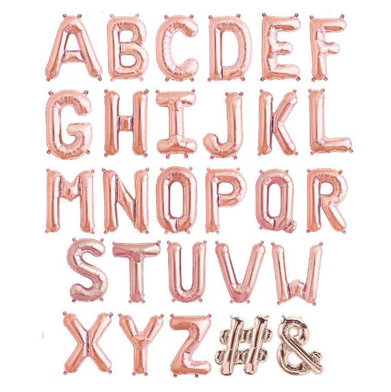 Pink foil letter balloons store