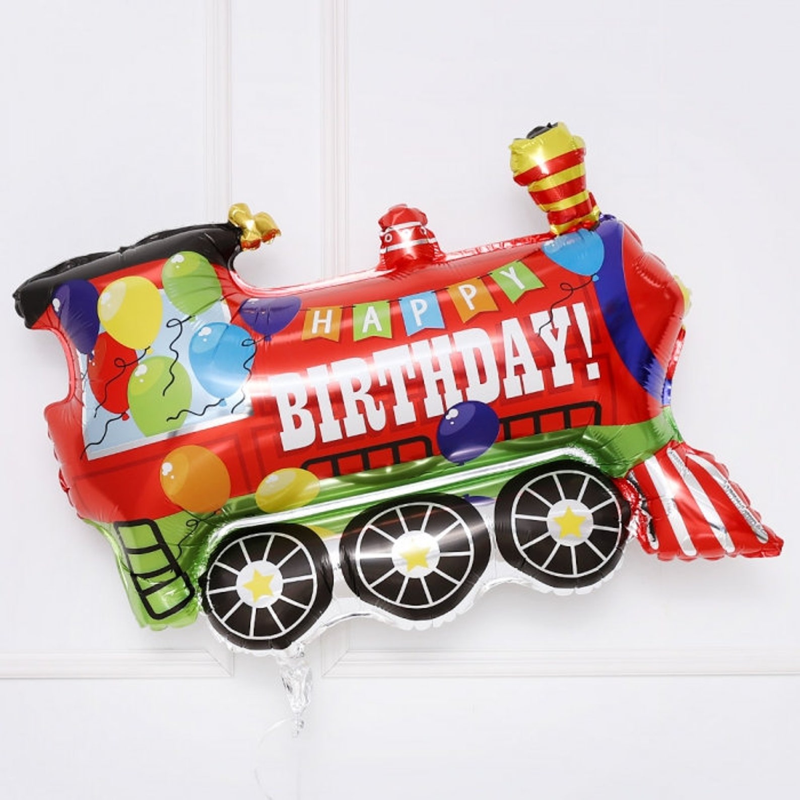Birthday Party Train Balloon 37 Foil Balloon Birthday - Etsy