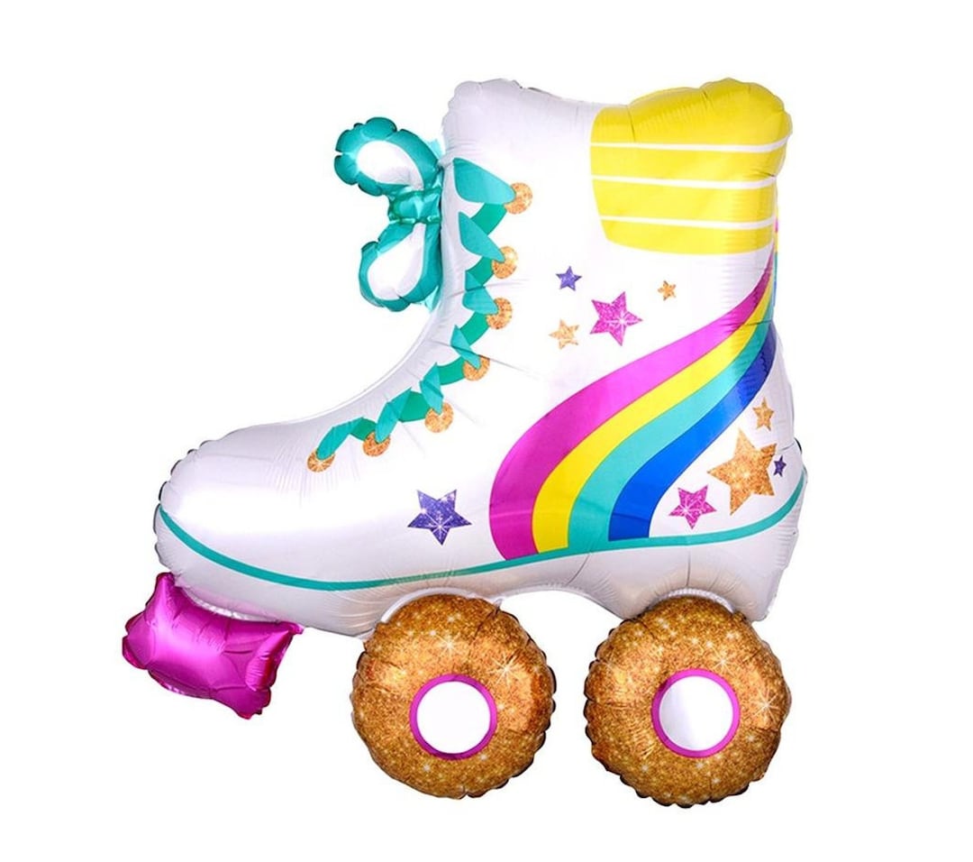 Roller Skate Balloon: 30" Rainbow Party Decoration - Etsy