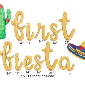 FINAL FIESTA Balloons Cursive Gold Foil Balloons Script - Etsy