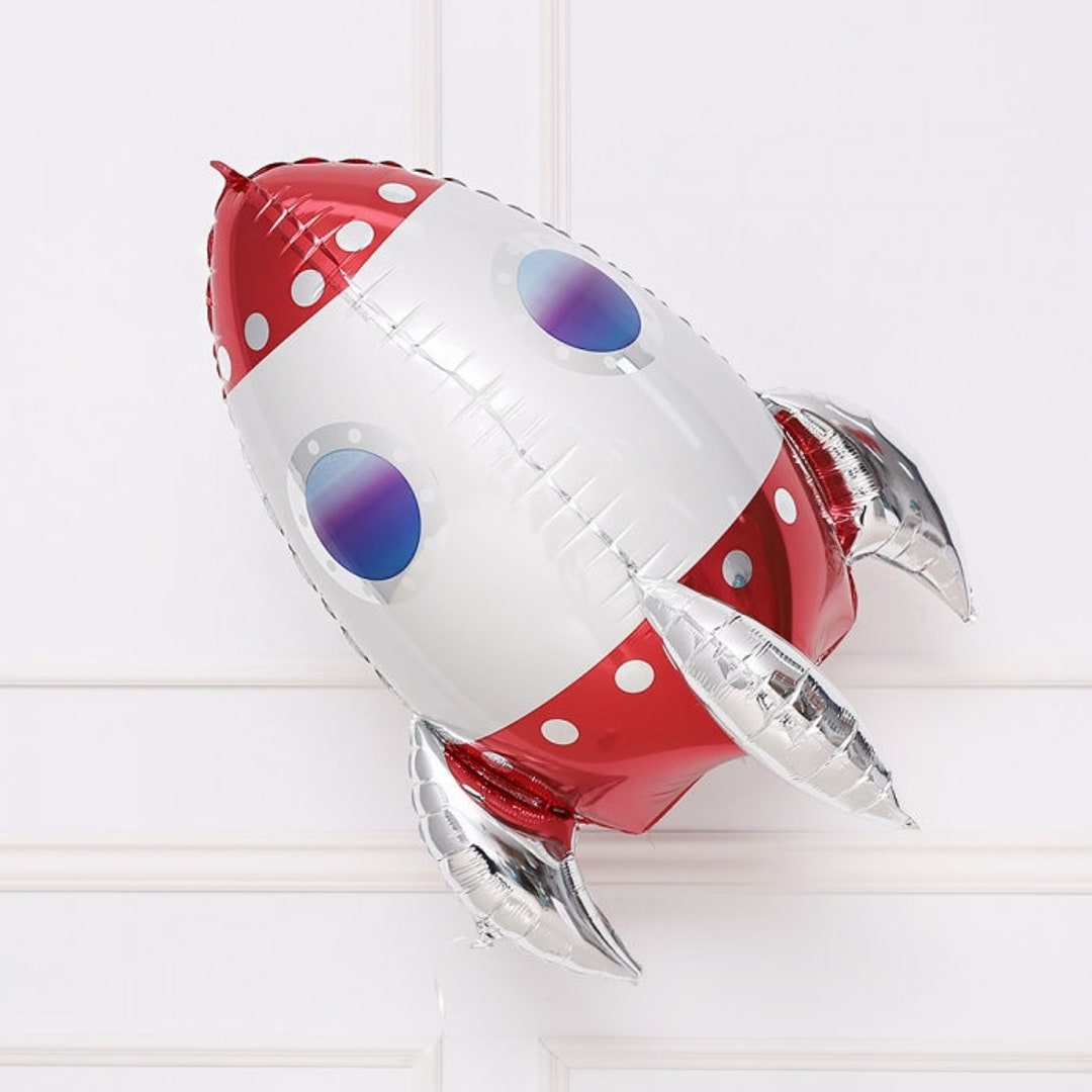 29" Rocket Spaceship Balloon, Outer Space Birthday Decor, Birthday ...