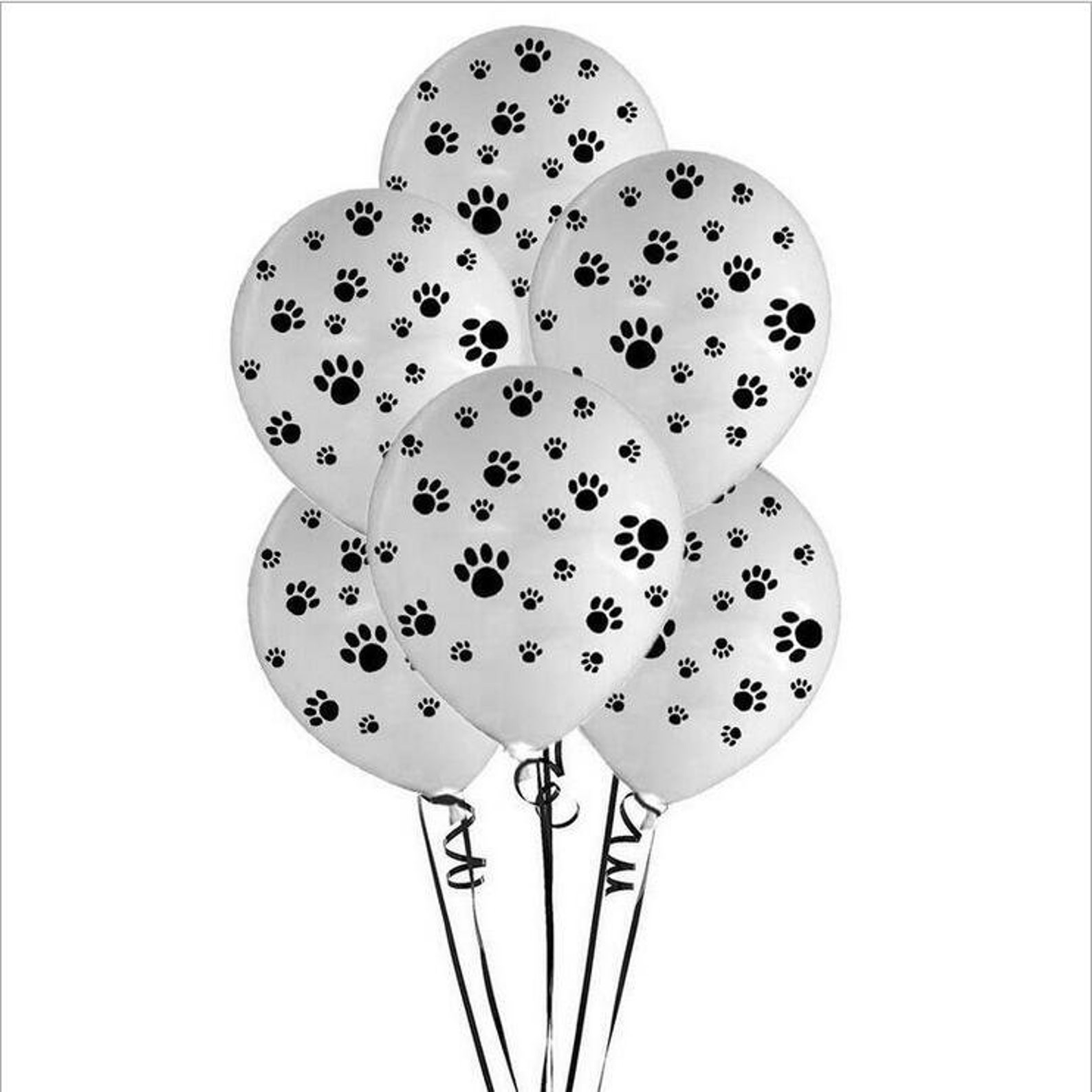 Paw Print Latex Balloons: Dog Birthday Party Decor, Set of 10 - Etsy