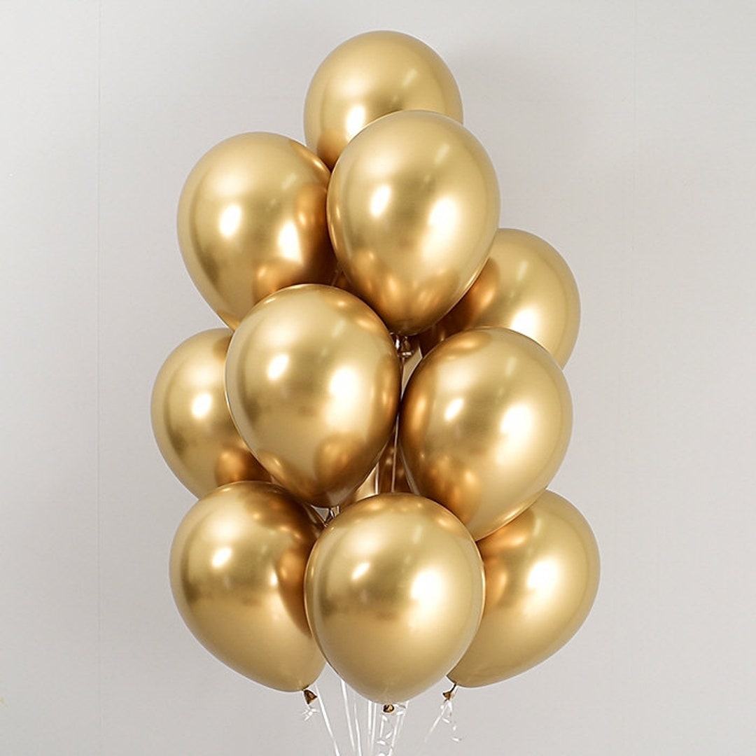Reflex Gold Balloons, 11" Latex Balloons, Wedding, Party, Decor Prop ...