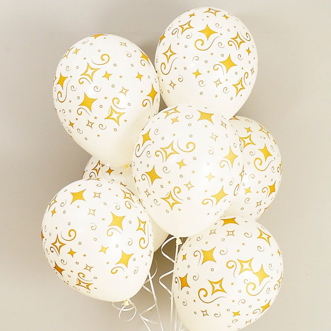 Diamond Balloons, Set of 8 Balloons, 11" Copper Gold Diamond Balloons ...