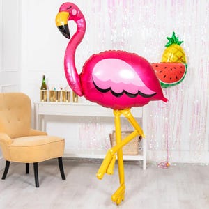 Flamingo Airwalker Balloon,(one) 68" Flamingo Balloon, Flamingo Bridal ...