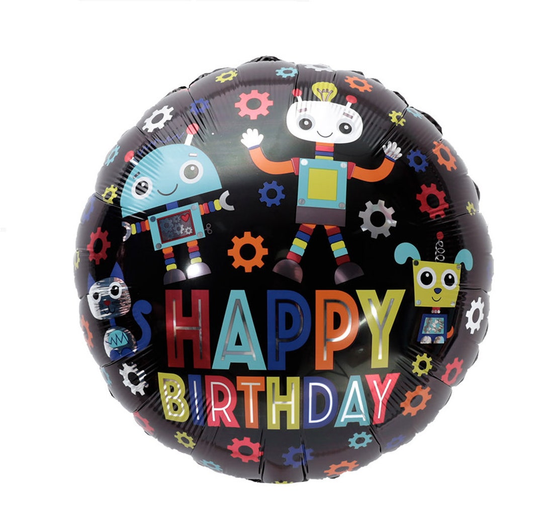 Robot Balloon, 18" Birthday Robots Foil Balloon, Birthday Party, Robot ...