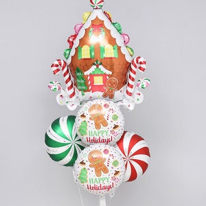 Gingerbread Man Balloon 31" Foil Balloons Christmas Party Decor Holiday ...