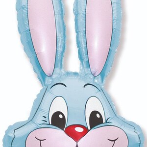 Bunny Balloon Jumbo 35" Rabbit Head Foil Balloons Easter Bunnies Easter ...