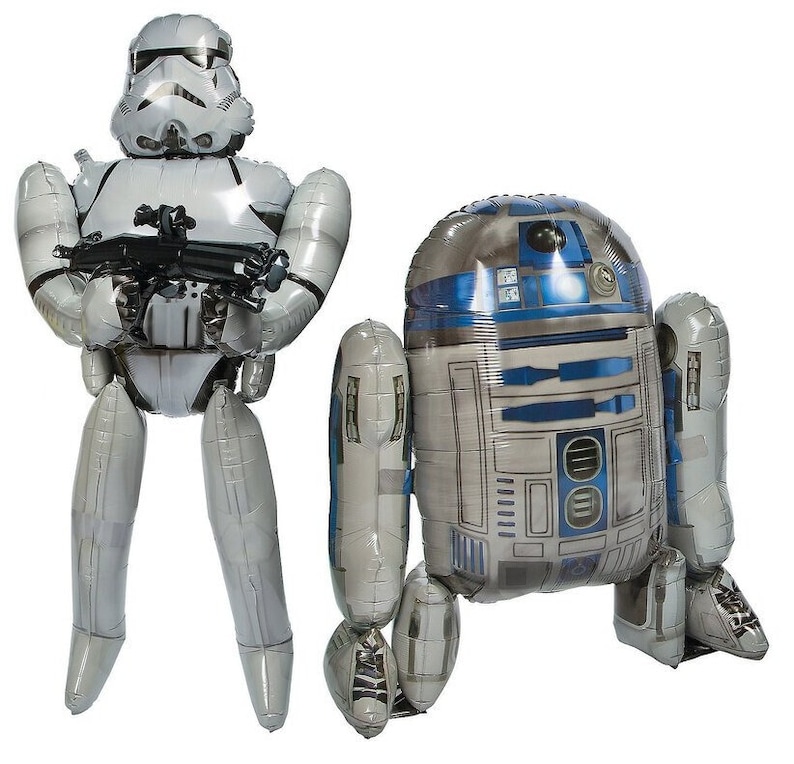 Star Wars Airwalker Balloon, 70" Stormtrooper & 38" R2D2 - Licensed ...
