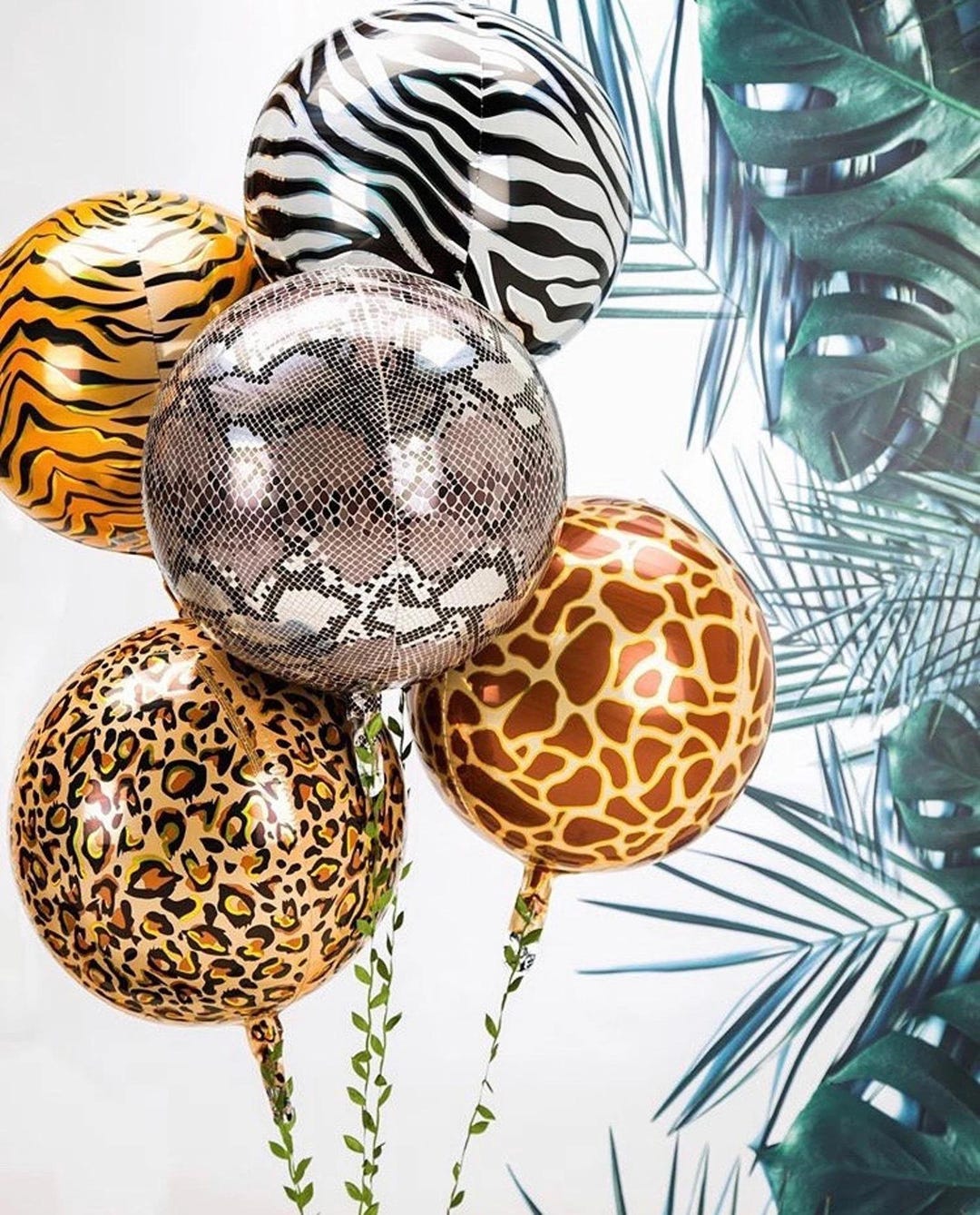 Animal Orbz Balloon, 15" Animal Print Balloon, Safari Animal Balloons ...