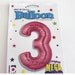 Giant 40" Pink Number 3 Foil Balloon: 2nd Birthday Party - Etsy