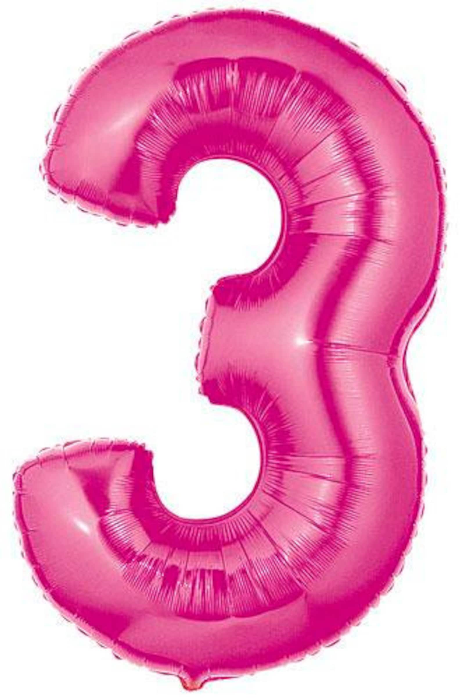 Pink Number Balloon Giant 40 Foil Balloons Choose Your - Etsy