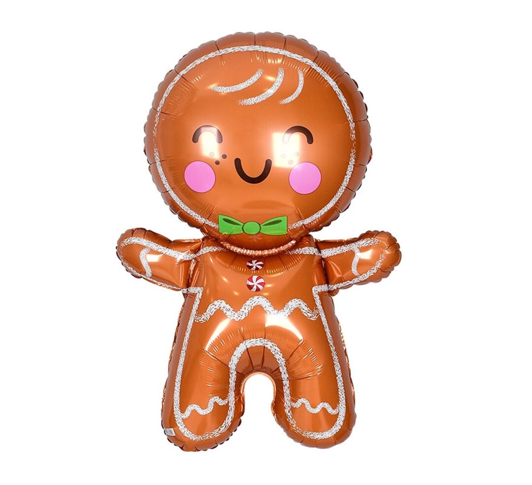 Gingerbread Man Balloon 31" Foil Balloons Christmas Party Decor Holiday ...