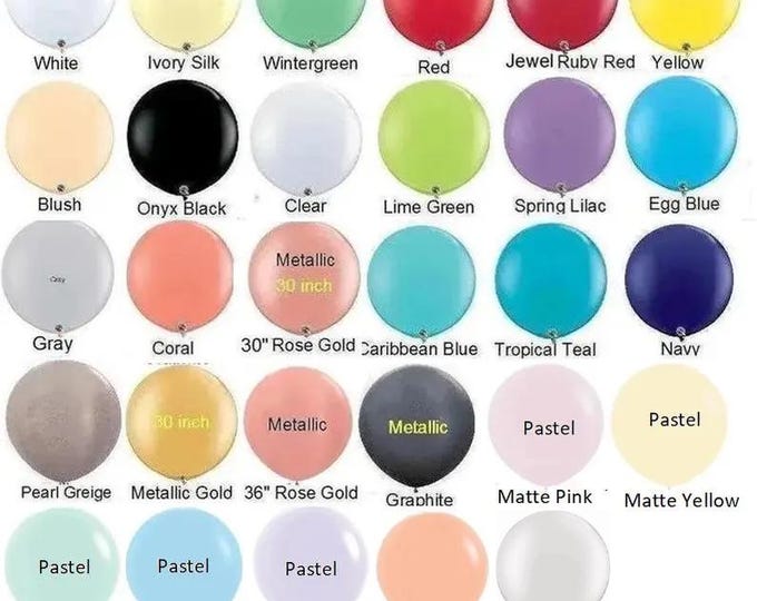 Giant Round Balloon - 36 Inch Round Latex Balloon - 3 Foot Balloon ...