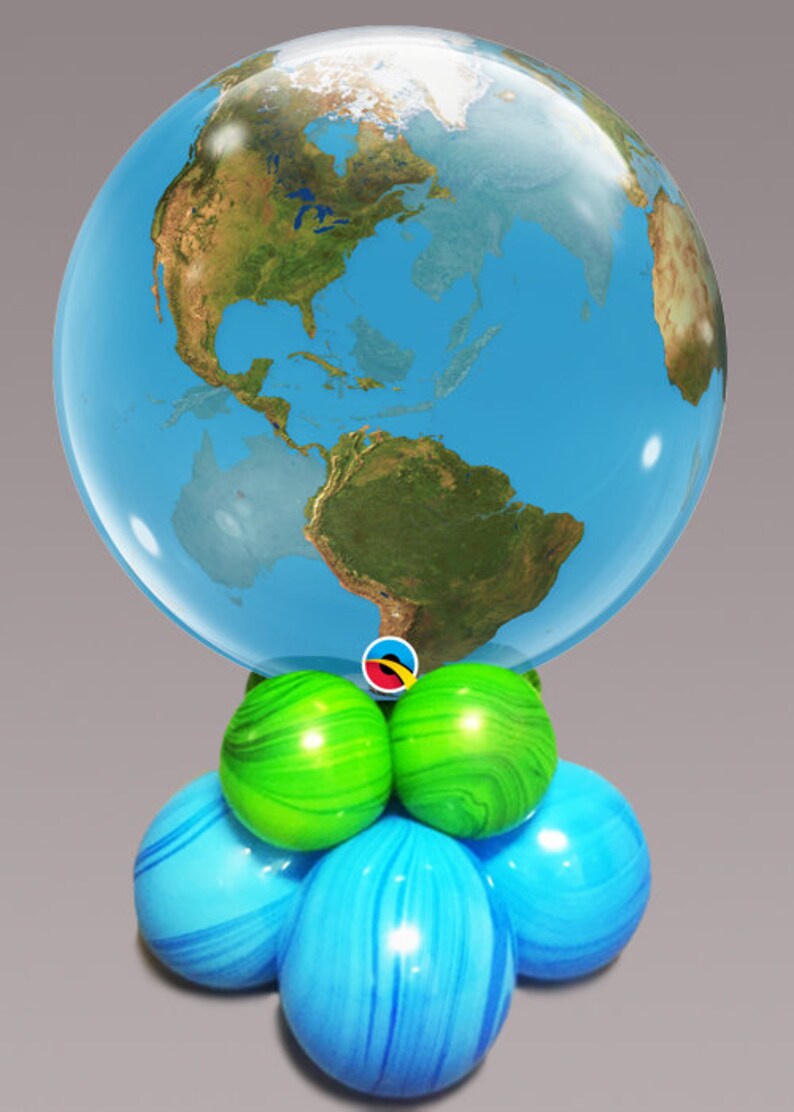 Planet Earth Balloon 22 Inch Bubble Globe Balloon Party Decor - Etsy