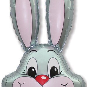 Bunny Balloon Jumbo 35" Rabbit Head Foil Balloons Easter Bunnies Easter ...