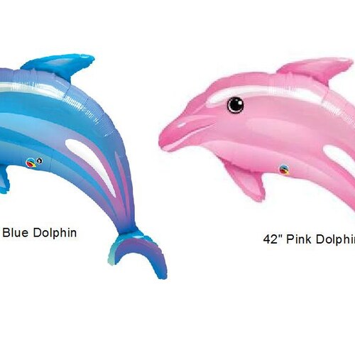 Dolphin Balloons 42 Pink or Blue Dolphin Foil Balloons - Etsy