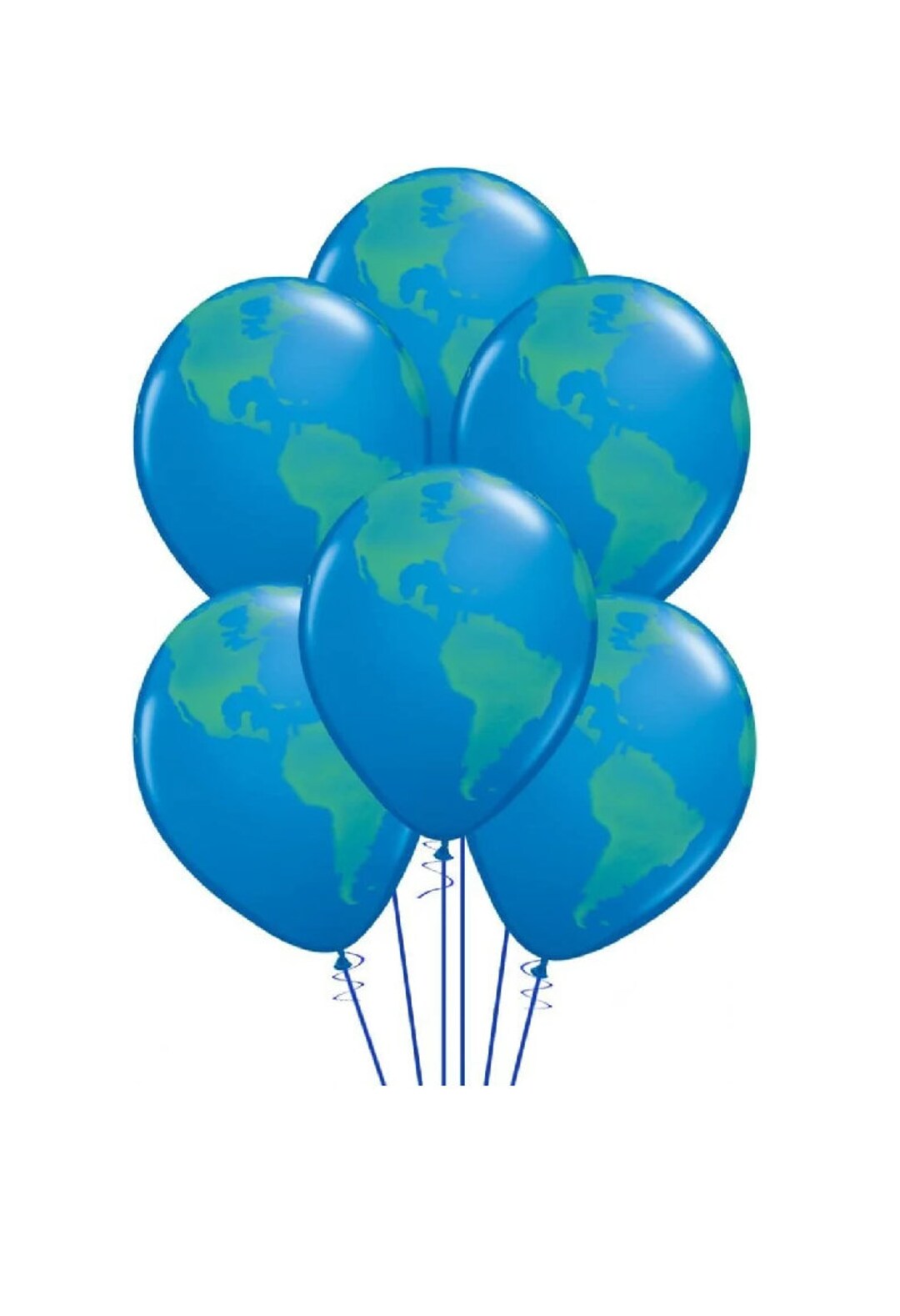 Planet Earth Balloon 11" Globe Latex Balloon Set of 6 Balloons Party ...
