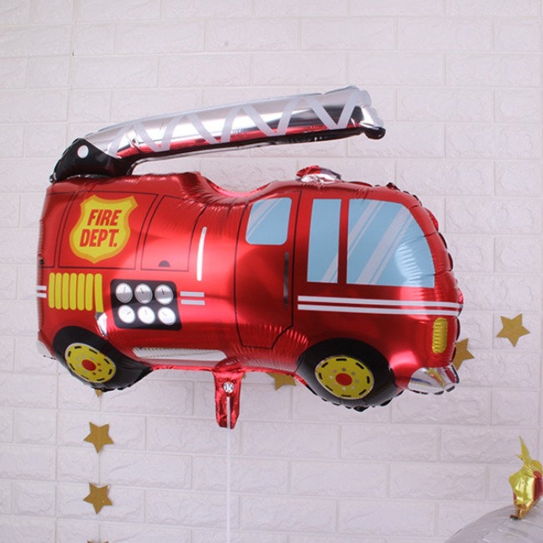 40" Fire Truck Balloon: Firefighter Birthday Party Decor - Etsy