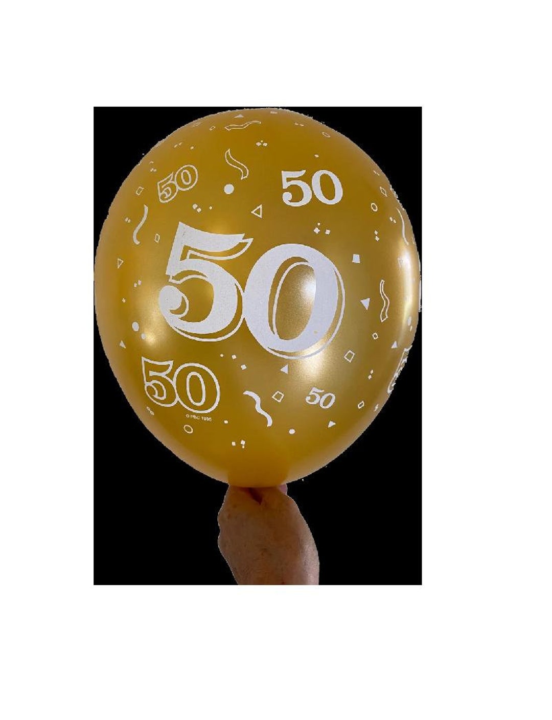 50th Birthday Gold Balloons, Set of 10 Gold Latex Balloons, 11 ...