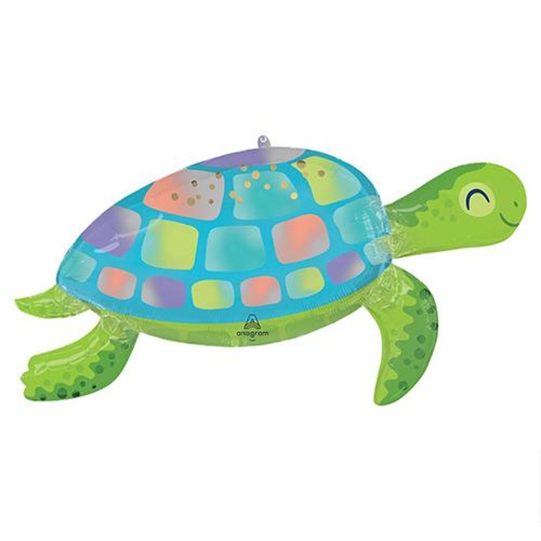 Sea Turtle Balloon, 38" Under the Sea Turtle Balloon, Kids Birthday ...