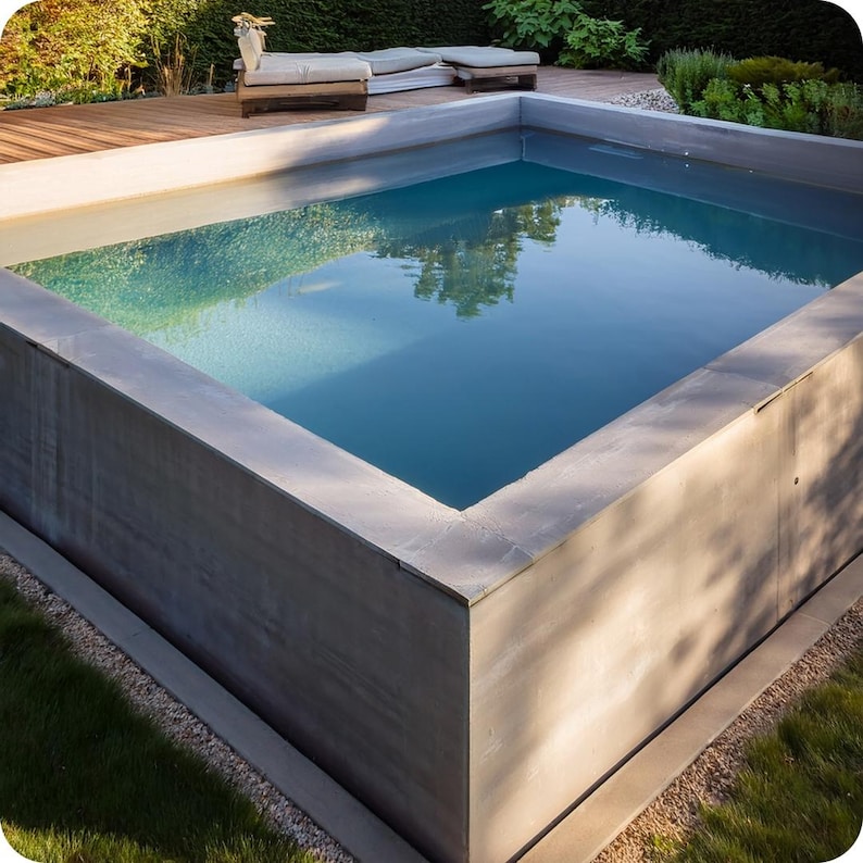 DIY Above Ground Concrete Pool Plans + Materials List | Step-by-step ...
