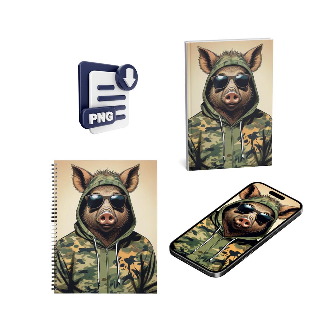 Custom Clip Art Funny Pig PNG Digital Design High Resolution Instant ...