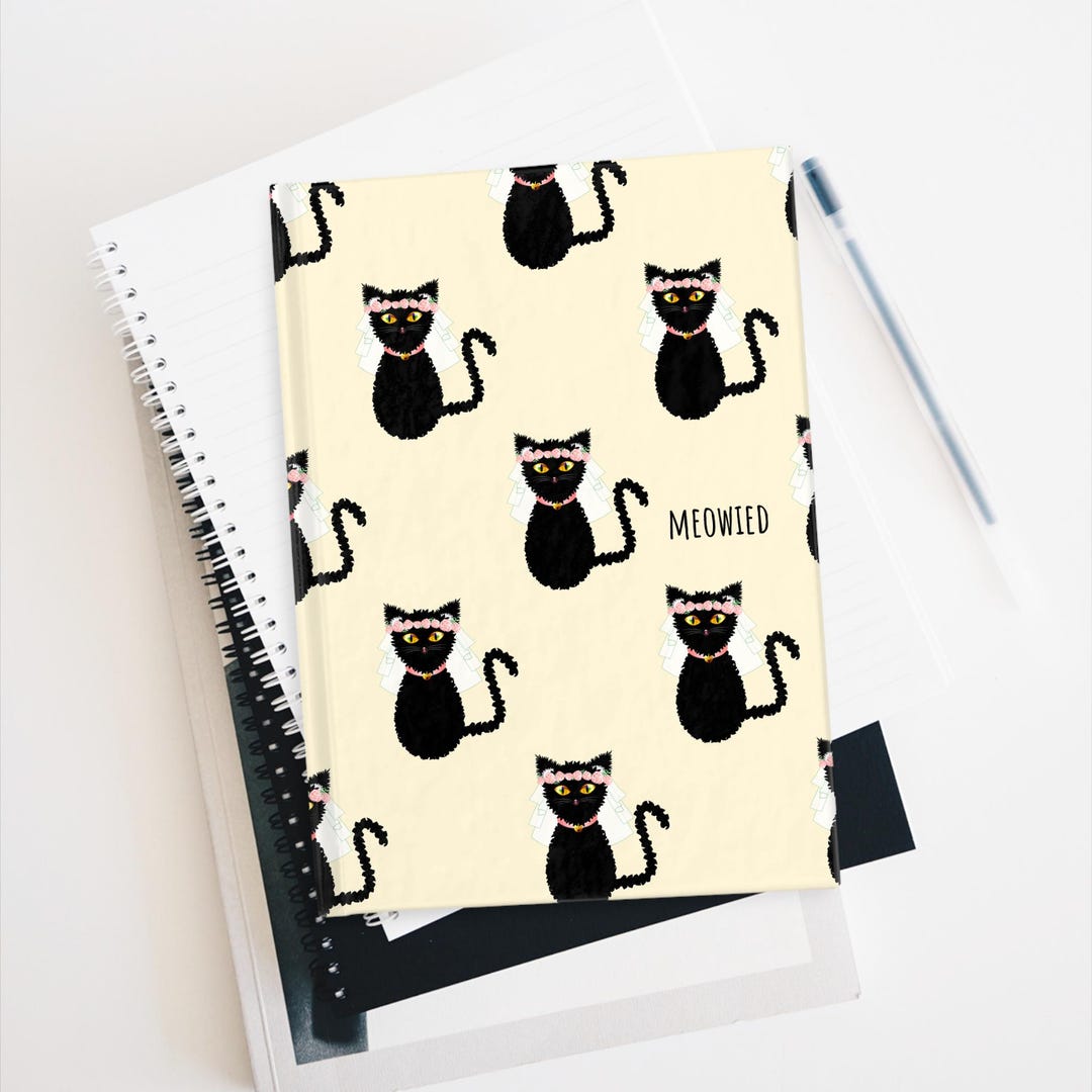 Custom Cat Bride Hardcover Journal, Funny Bridal Gift - Etsy