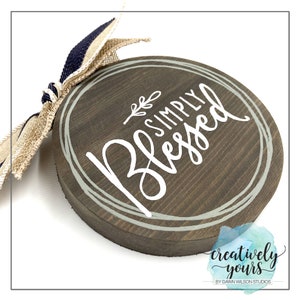 Simply Blessed Mini Sign | Farmhouse Signs | Tiered Tray Decor| Home ...