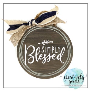 Simply Blessed Mini Sign | Farmhouse Signs | Tiered Tray Decor| Home ...