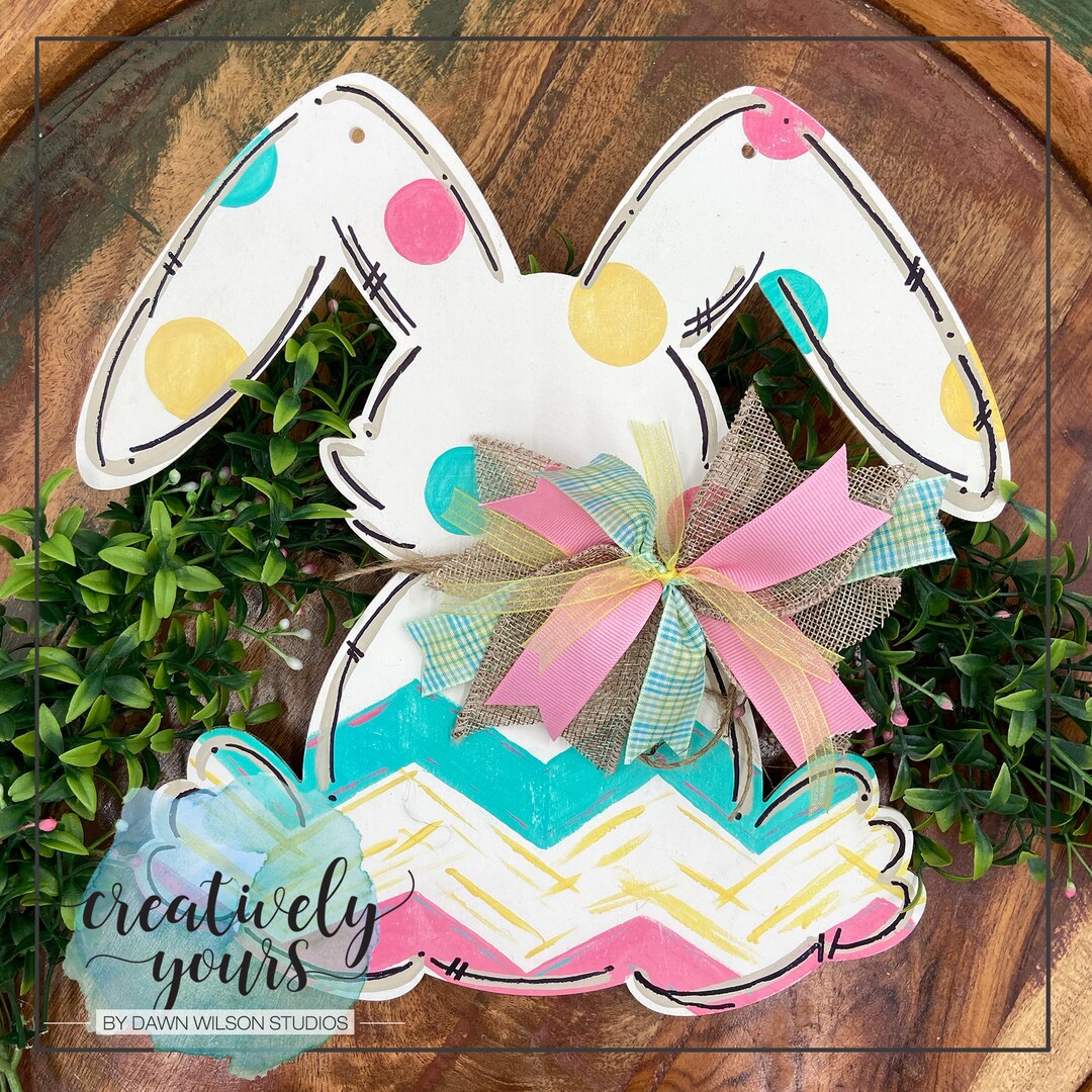 Happy Easter Door Hanger, Easter Bunny Door Hanger, Easter Door Hanger ...