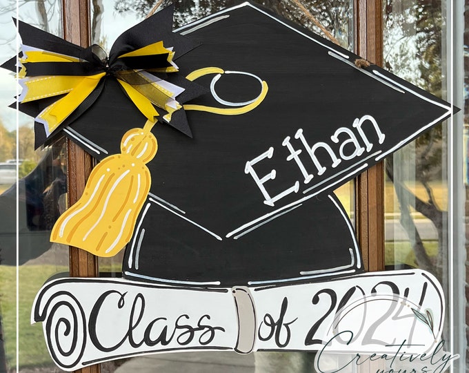 Door Decoration for Graduation, Door Hanger for Class of 2024 ...