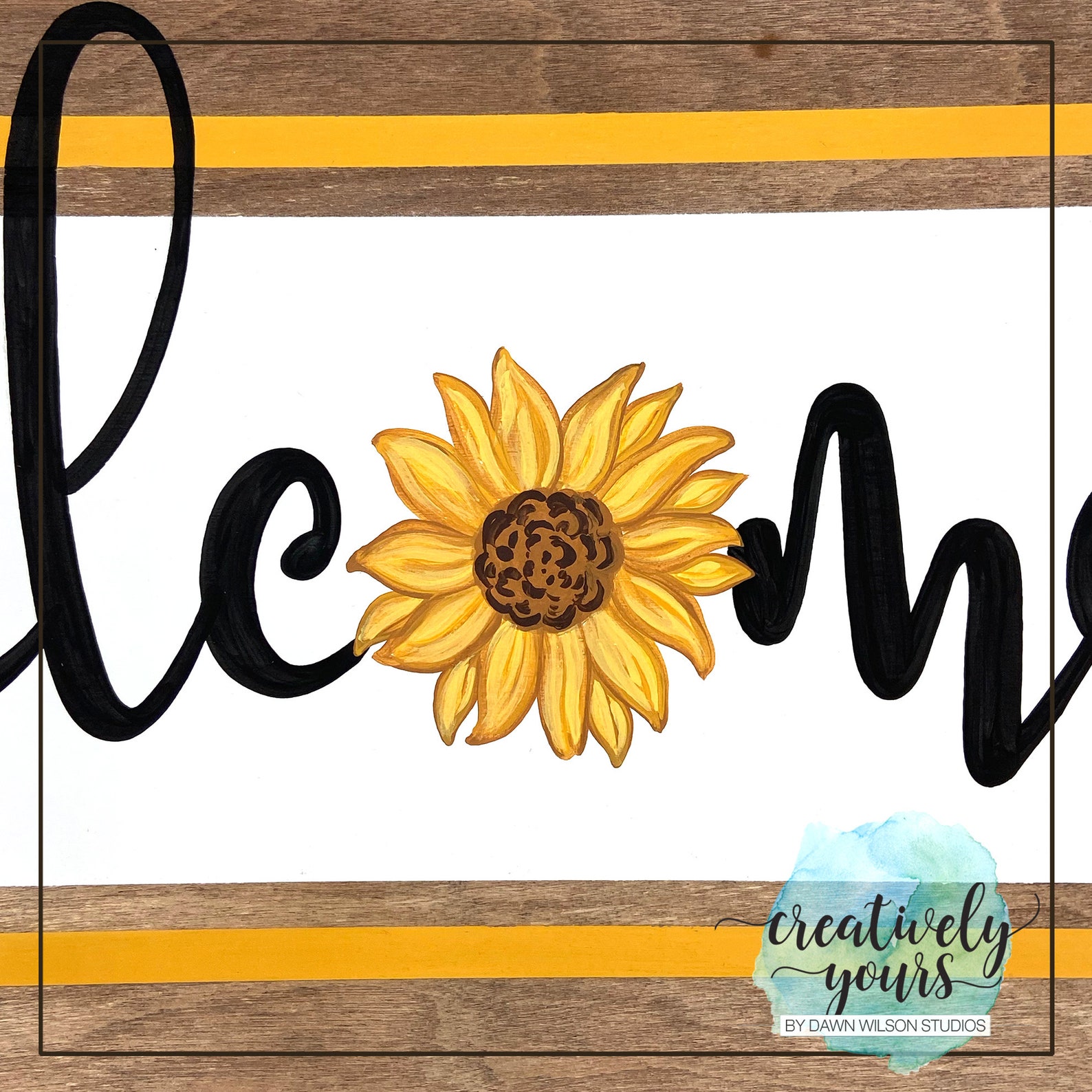 Sunflower Door Hanger Welcome Door Hanger Round Door Decor | Etsy