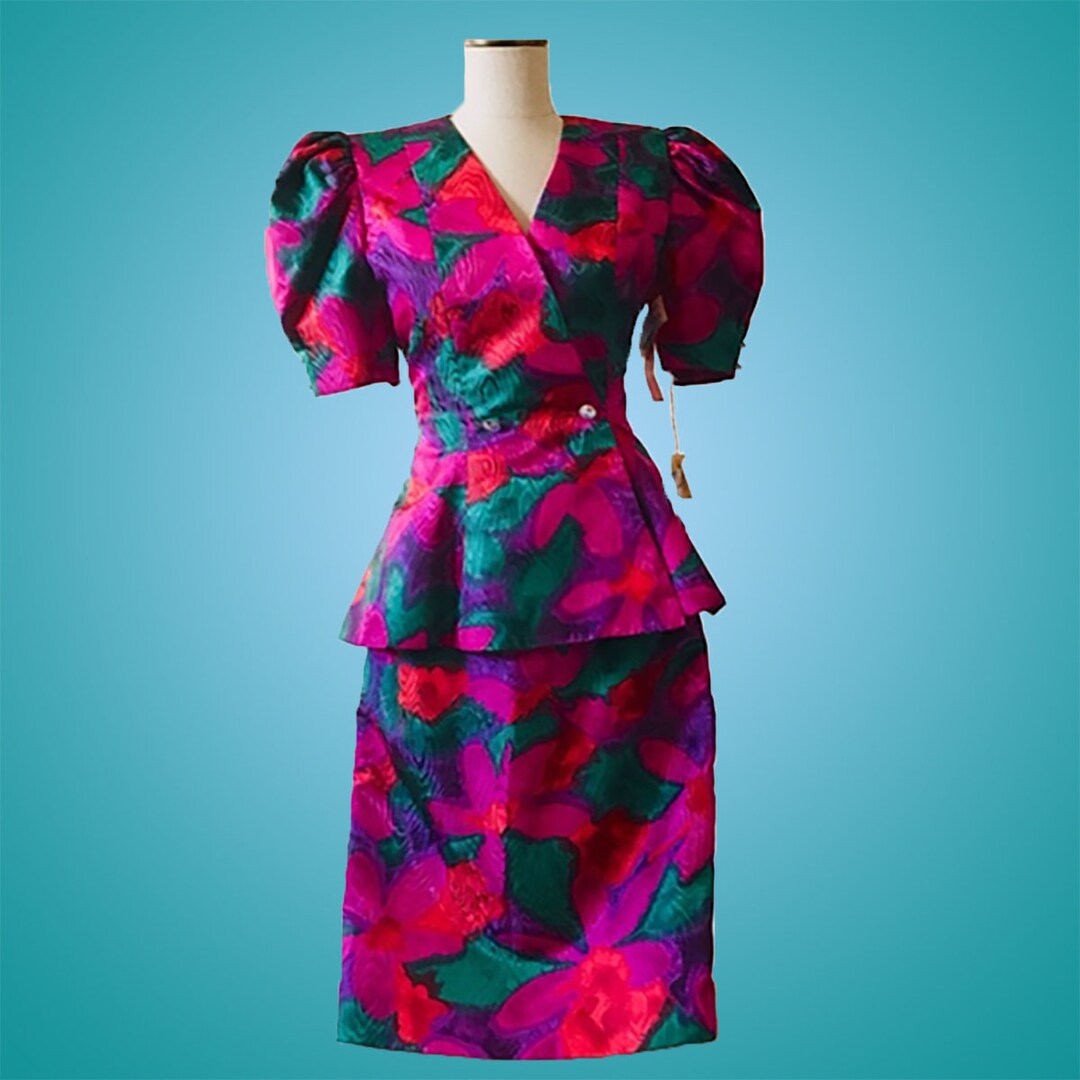 VINTAGE Amazing Ricki Lang for Steven Stoller Dramatic Sleeved - Etsy