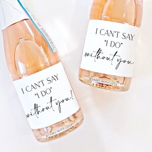 Bridesmaids Proposal Mini Champagne Bottle Labels Bridal - Etsy