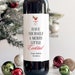 Personalized Christmas Wine Label | Holiday Corporate Gift - Etsy