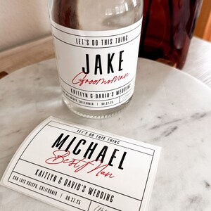 Groomsmen Proposal Custom Whiskey Label, Best Man Gift, Usher Proposal ...