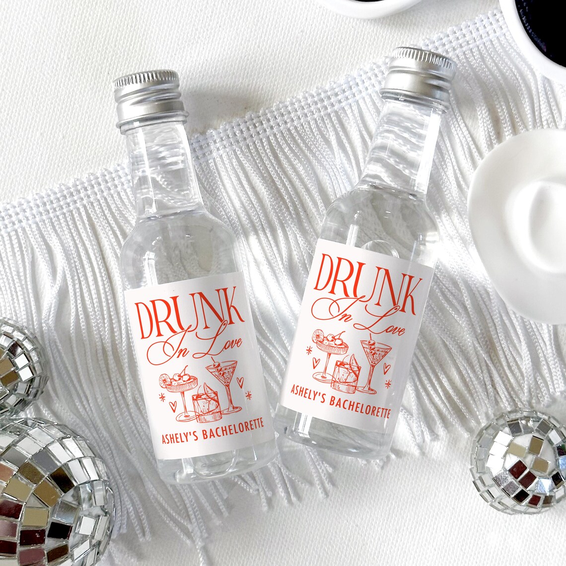 Drunk in Love Champagne Labels, Bachelorette Party Favor Stickers ...