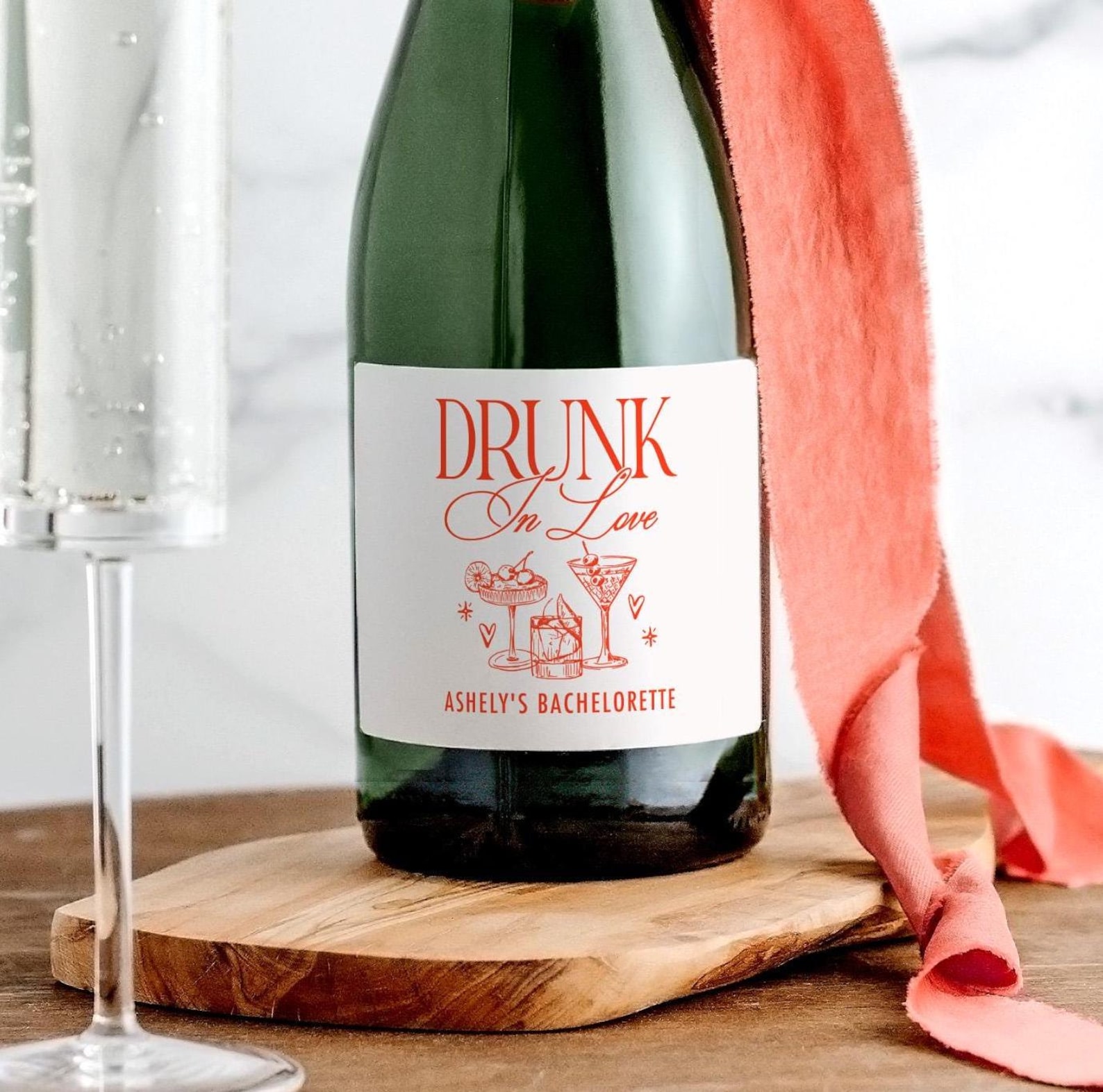 Drunk in Love Champagne Labels, Bachelorette Party Favor Stickers ...