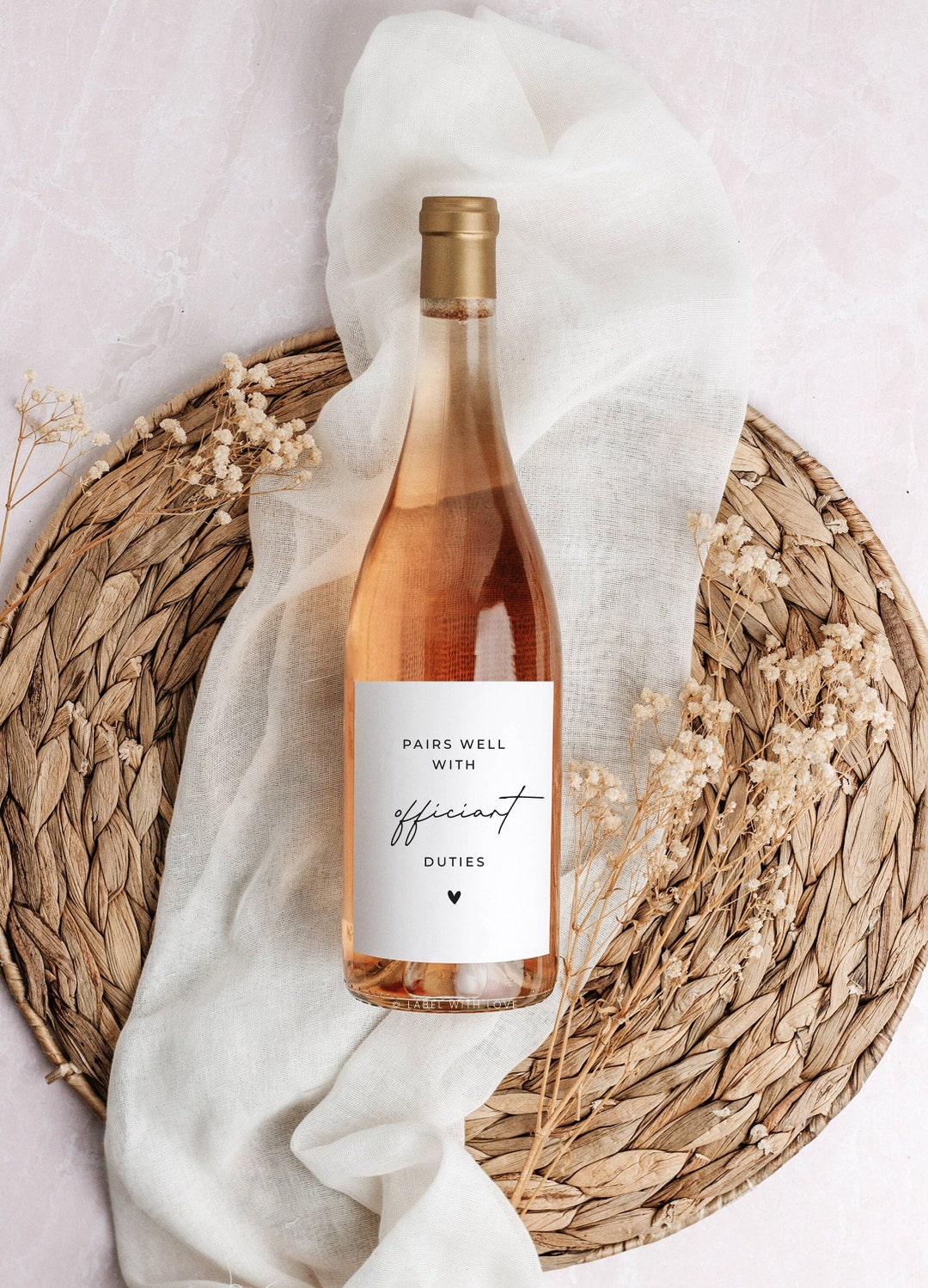 Officiant Proposal Wine Label, Personalized Bridal Party Gift - Etsy