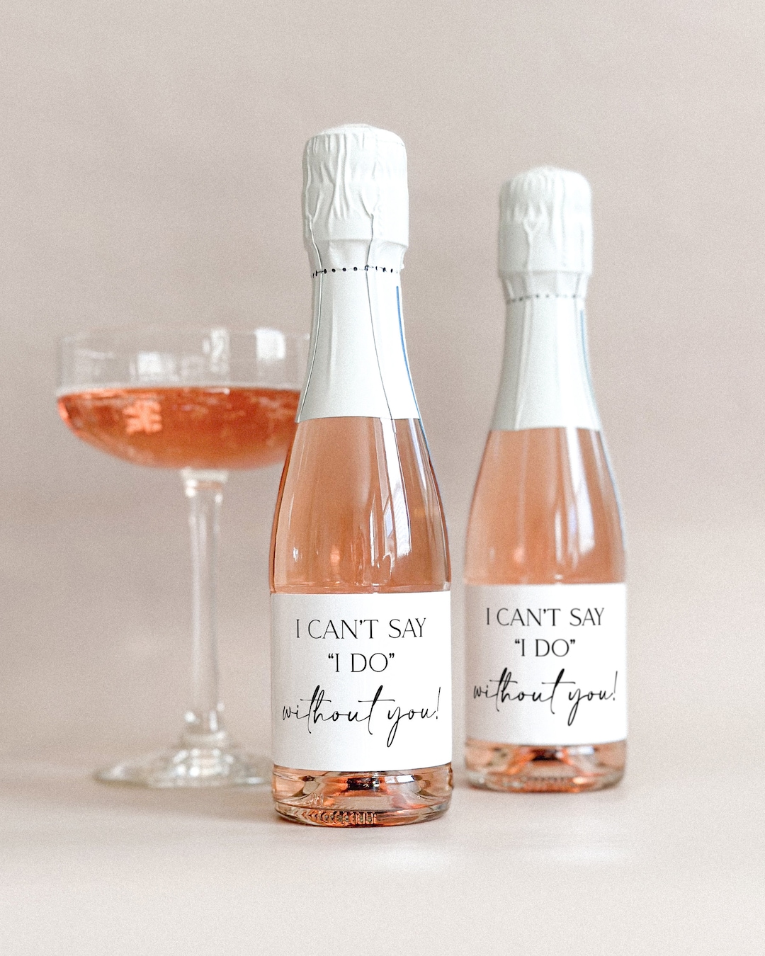 Bridesmaid Proposal Mini Champagne Bottle Labels, Bridal Party Gift - Etsy