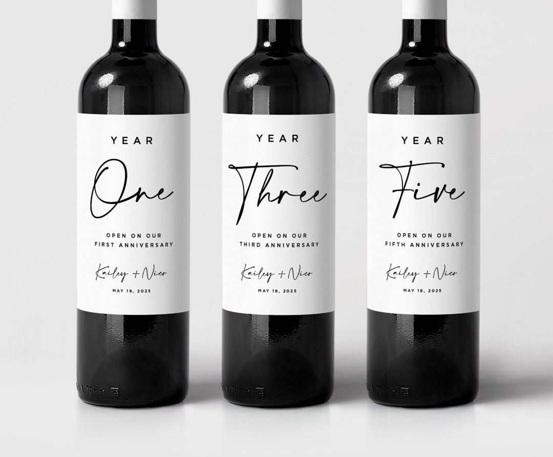 Wedding Guest Book Alternative: Signable Wine Bottle Labels, Bridal ...