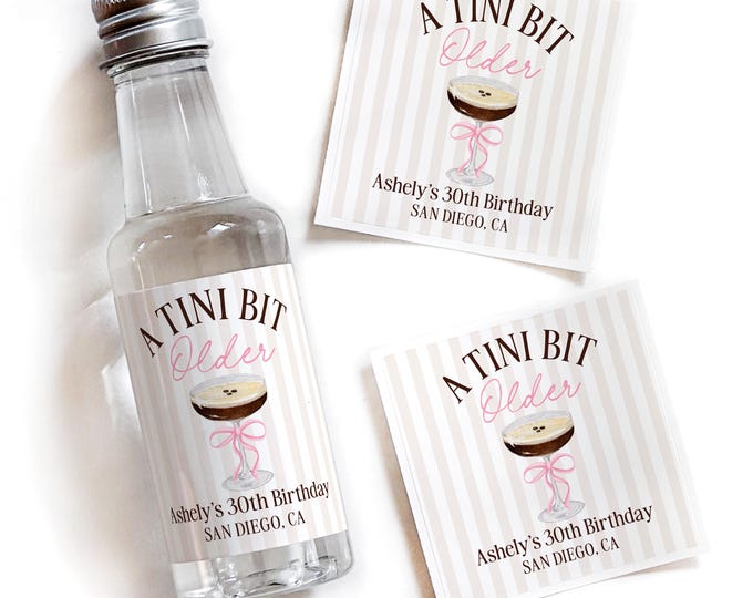 A Tini Bit Older Birthday Favors 40th Birthday Gift Idea Tini Time 30th ...