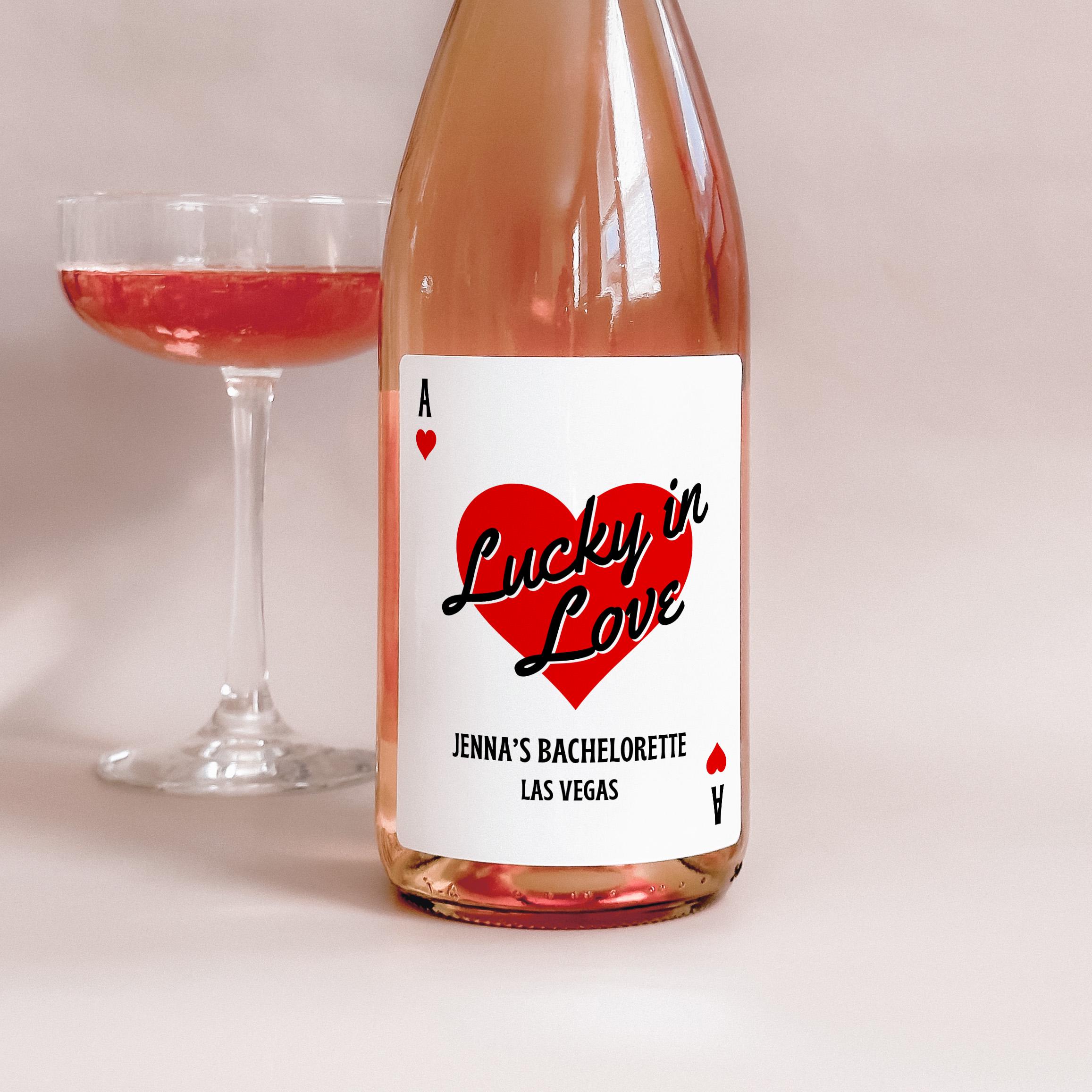 Lucky in Love Bachelorette Liquor Labels, Vegas Bridal Shower Favors - Etsy