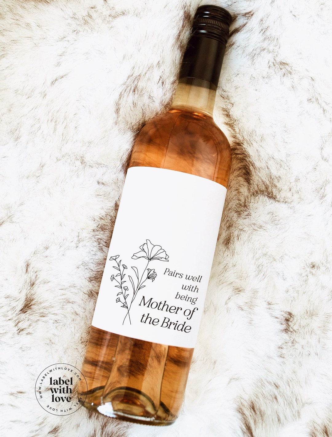 Mother of the Bride Wine Labels | Mother of the Groom Gift | in Law ...