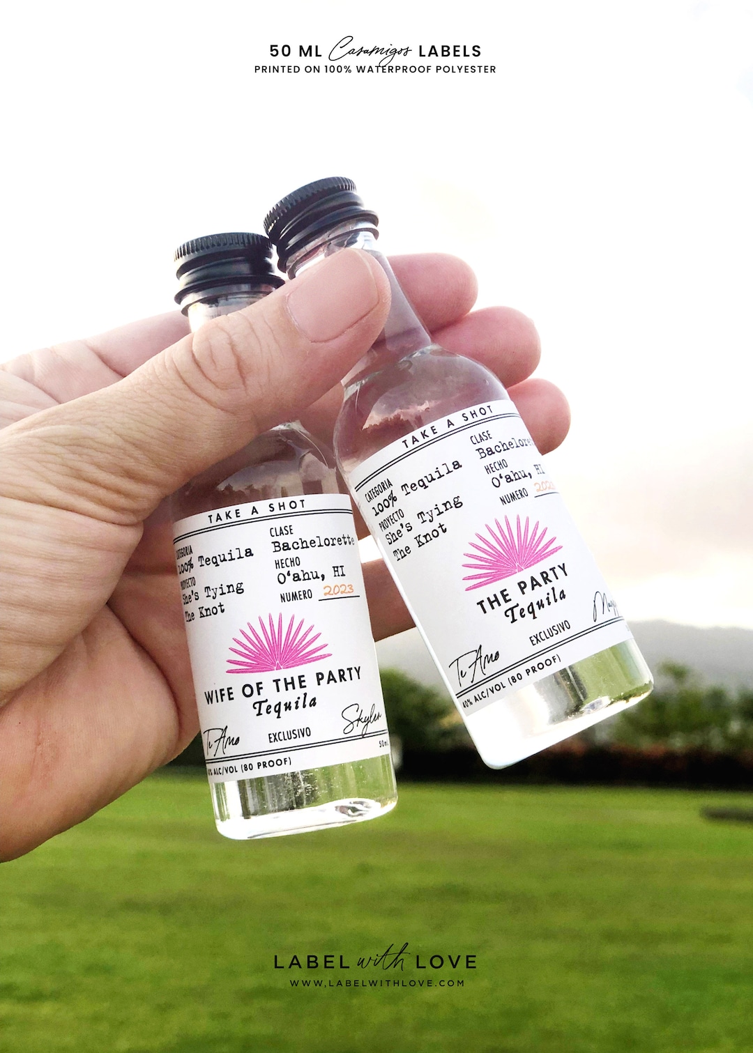 Bachelorette Casamigos Labels 50 Ml | Wife of the Party | Tequila Label ...