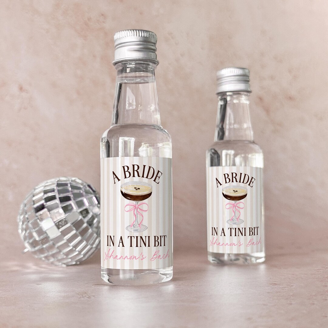 Espresso Martini Bachelorette Favor | Martini Bridal Shower Label ...