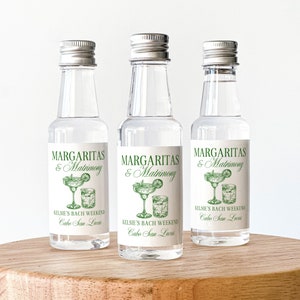 Margs and Matrimony Mini Shot Labels, Margaritas Matrimony Bachelorette ...