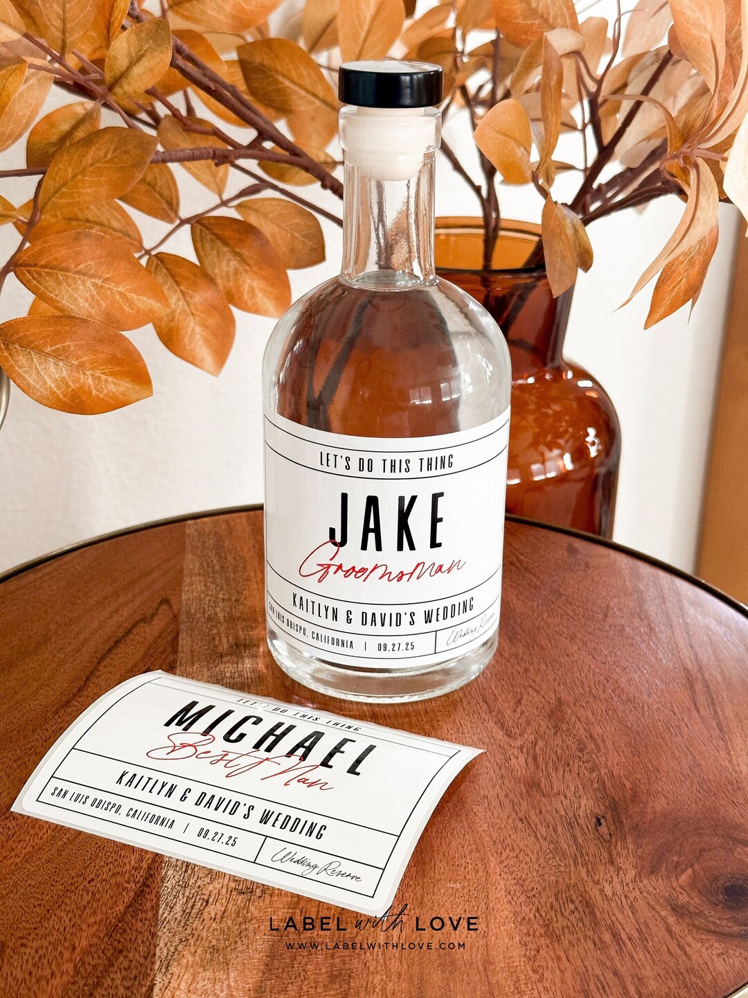 Groomsmen Proposal Custom Whiskey Label, Best Man Gift, Usher Proposal ...